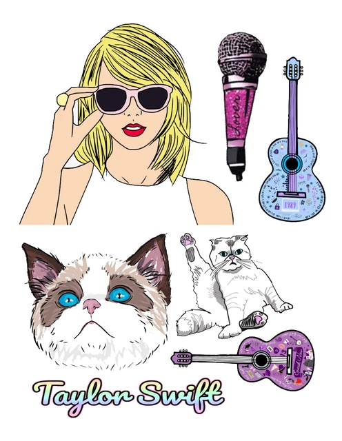 EDIBLE ICING SHEET Taylor Swift clipart style cake decorating kit £7.49 ...