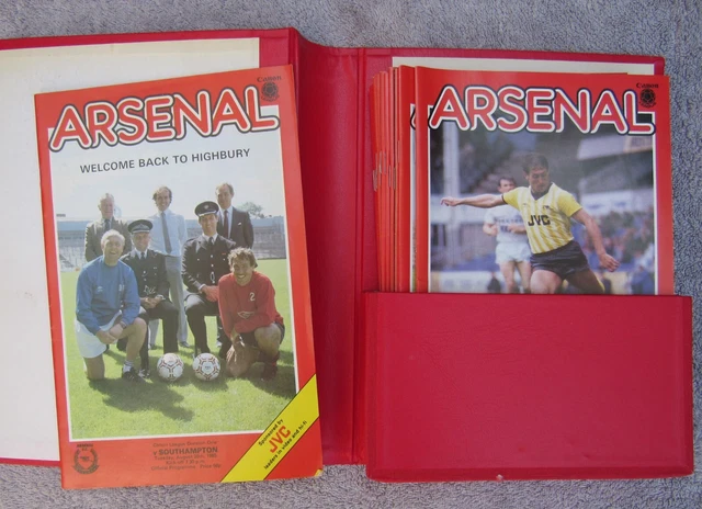ALL ARSENAL FC HOME FOOTBALL MATCH PROGRAMMES from season 1985/86 in ...