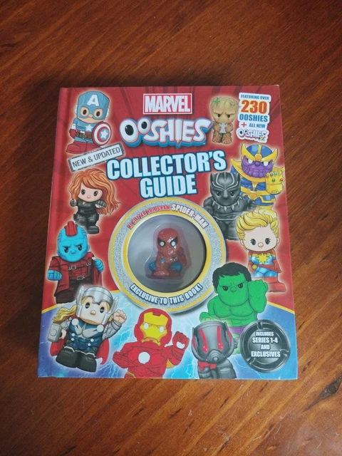 MARVEL OOSHIES COLLECTOR'S Guide Red Glitter Hologram Spiderman 1-4 ...