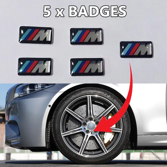 5 X M Sport Performance Alloy Wheel Badge Sticker Emblem Decal Bmw 17Mm ...