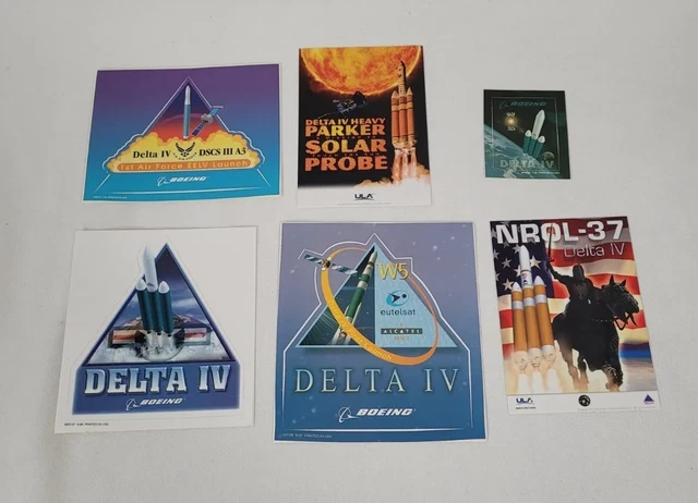 RARE BOEING DELTA IV Air Force Launch Set Of 6 NASA Stickers $29.95 ...