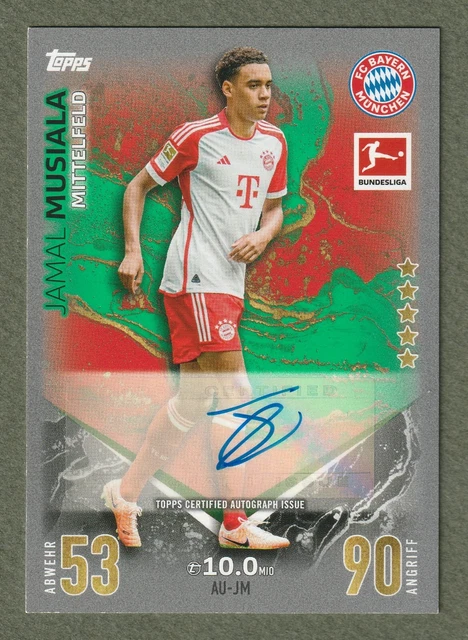 JAMAL MUSIALA AU-JM 1/5 Autograph 2023-24 TOPPS Match Attax Bundesliga ...