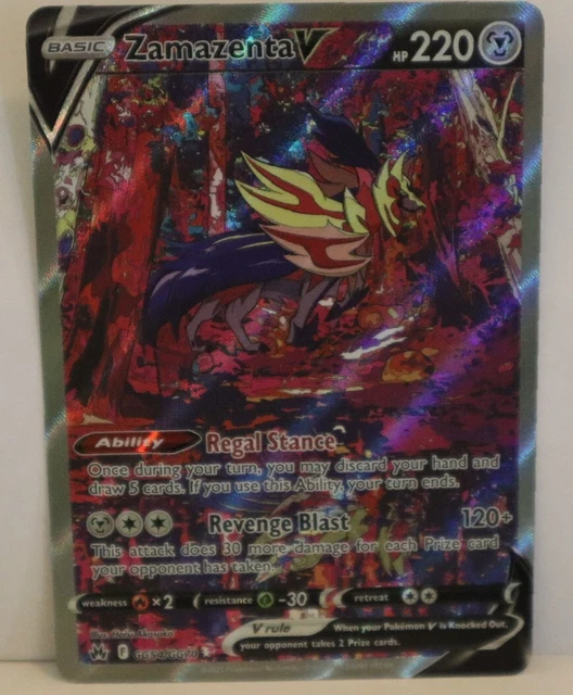 POKÉMON TCG ZAMAZENTA V Crown Zenith: Galarian Gallery GG54/GG70 Holo ...