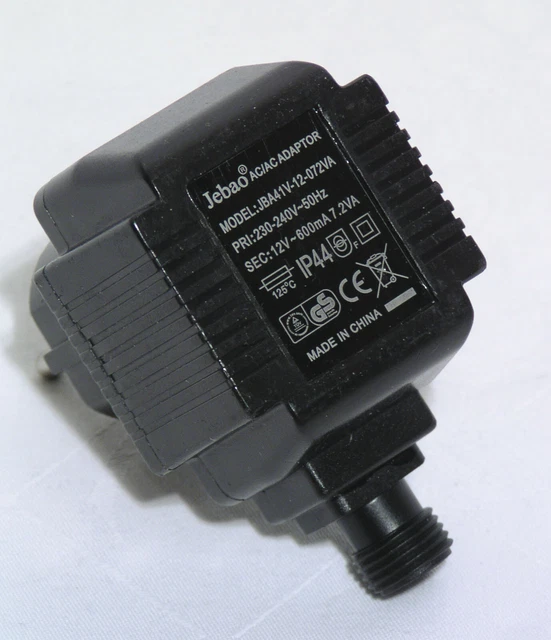 JEBAO AC/AC ADAPTER JBA41V-12-072VA Netzteil 12V~ IP44 600 mA 7,2 VA ...