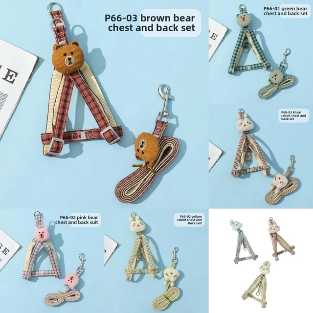 PET DOG TRACTION Rope Cartoon Rabbit Design Nonextendable Nylon Lead ...