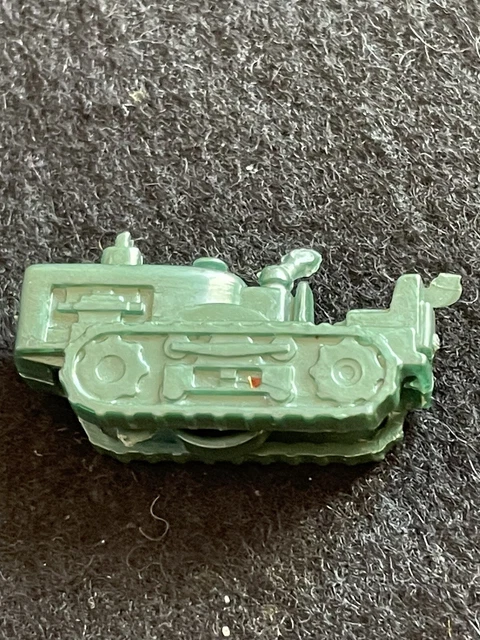 VINTAGE CRACKER JACK Gumball Vending Machine Dark Green Bulldozer ...