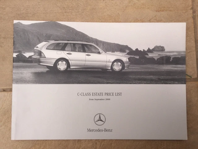 MERCEDES BENZ E CLASS PRICE LIST Brochure 2000 MY jm £6.99 - PicClick UK