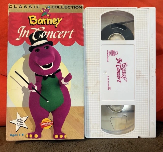 BARNEY IN CONCERT & Friends VHS 1991 White Tape Rare Classic Collection ...