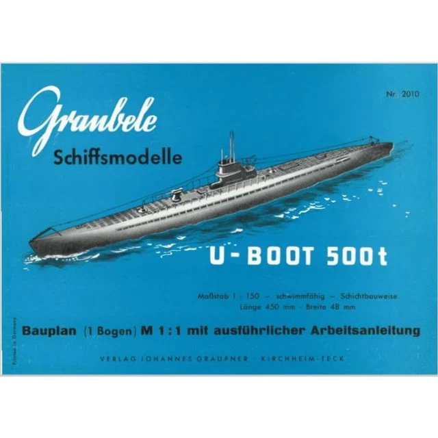 BAUPLAN U-BOOT 500T Modellbauplan EUR 16,95 - PicClick DE