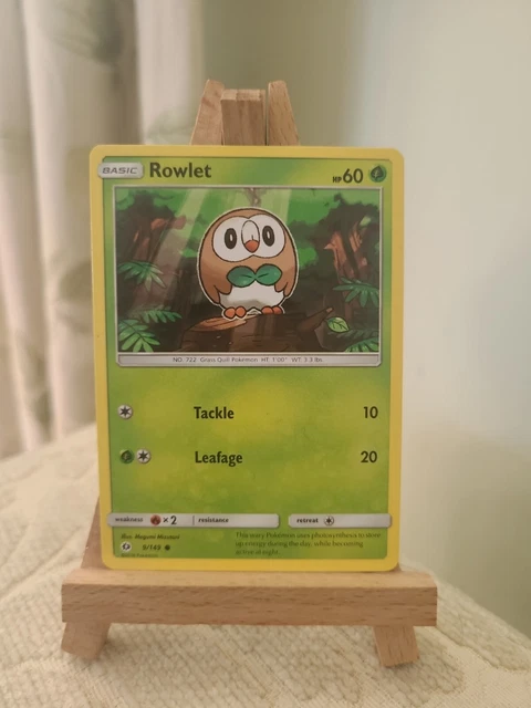 POKEMON TRADING CARD Game Rowlet Sun And Moon Base Set Card #9/149 EUR ...
