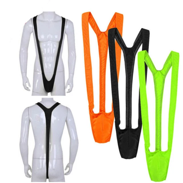 MEN'S ONE PIECE Y-shaped Mankini Swimsuit Jumpsuit Suspender Thong ...