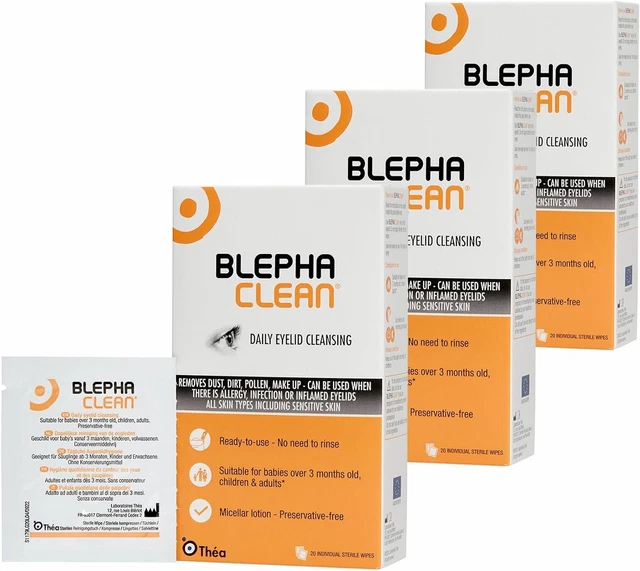 60 BLEPHACLEAN STERILE Daily Eyelid Wipes For Blepharitis | Cleaning ...