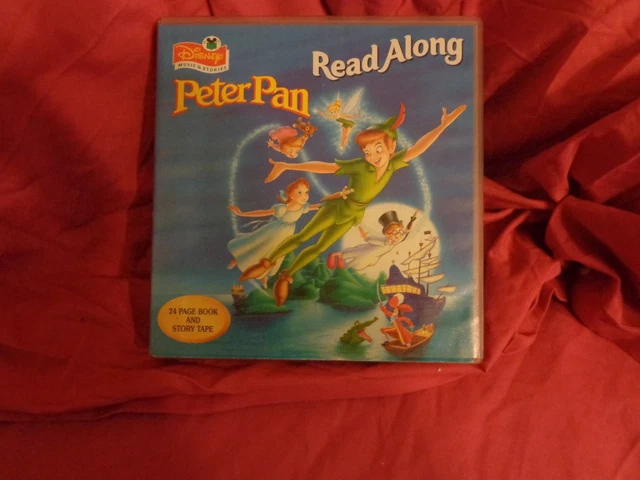 DISNEY RARE PETER PAN READ ALONG BOOK&STORY TAPE CASSETTE COMPLETE 1998 ...