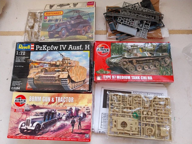AIRFIX REVELL MATCHBOX Model Kit WWII German Tanks 1/76 1:72 unmade job ...