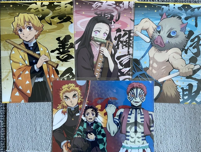 4X DEMON SLAYER Inosuke Nezuko Zenitsu Rengoku Tanjiro Akaza Plastic ...