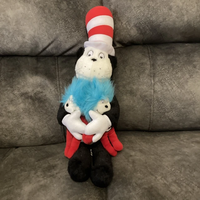 DR SEUSS CAT In The Hat Holding Thing 1 and Thing 2 Plush 22” Universal ...