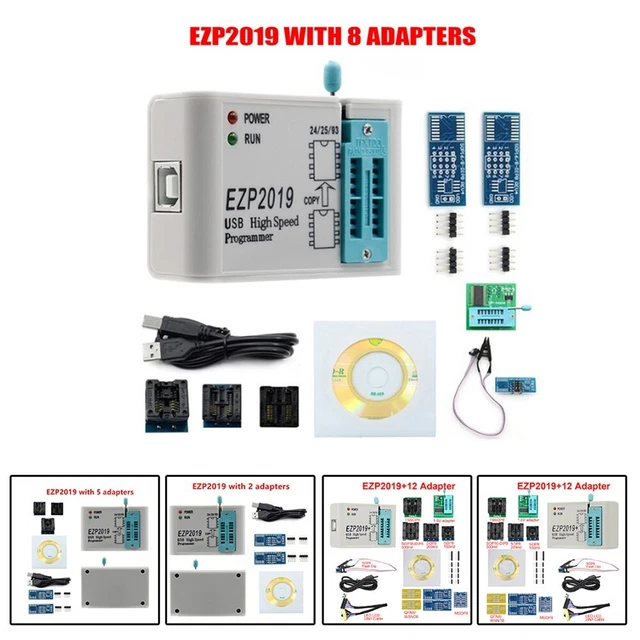 EZ P2019 USB Programmer with SOP16 300mil and SOP8 200mil/150mil Female ...
