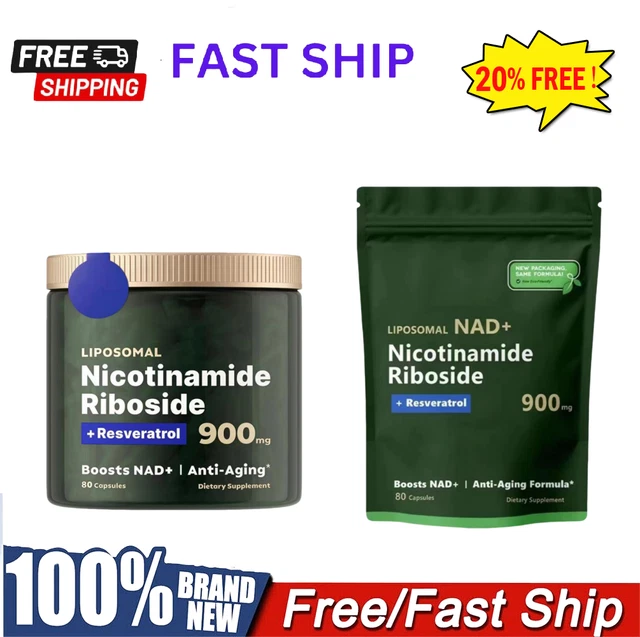 2XNAD+ SUPPLEMENT FOR Anti-Aging Energy Focus Nicotinamide Riboside ...