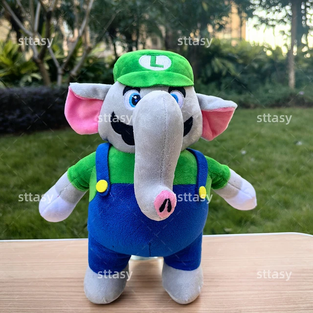 SUPER MARIO BROS. Wonder Plush Toy Elephant Luigi Standee Soft Stuffed ...