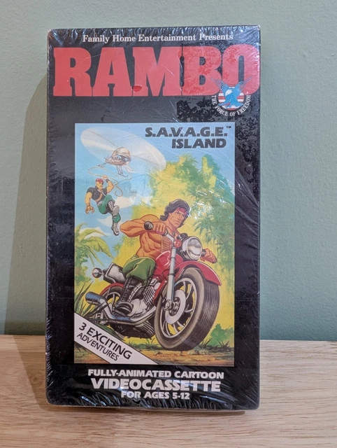 RAMBO S.A.V.A.G.E. ISLAND VHS Video Cassette Fully Animated Cartoon ...