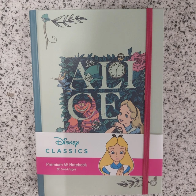 DISNEY ALICE IN Wonderland A5 Premium Notebook - Lined Pages BACK TO ...