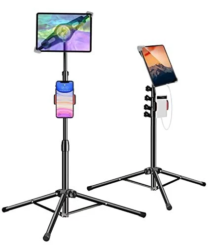 TRÉPIED POUR IPAD Support Tablette Réglable avec 2 Porte Tablette ...