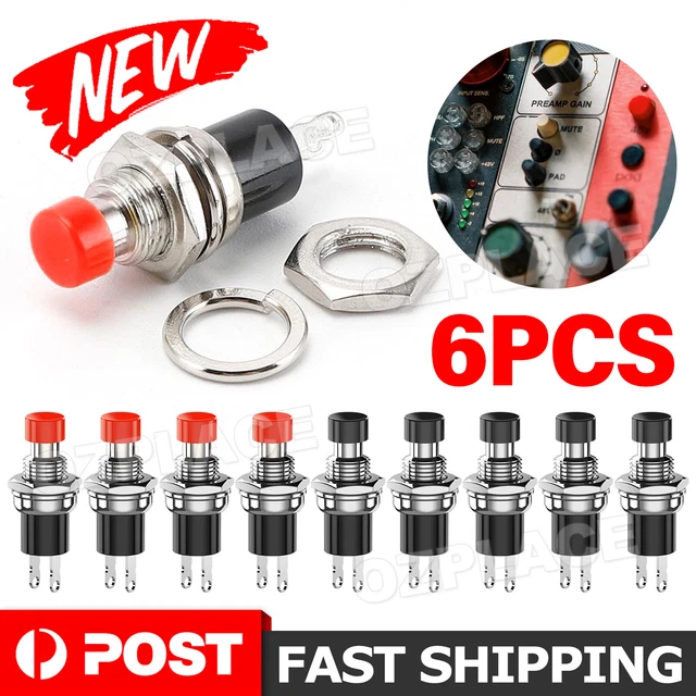 6XMINI PUSH BUTTON Switch Micro Momentary ON/OFF SPST Normally Open N/O ...