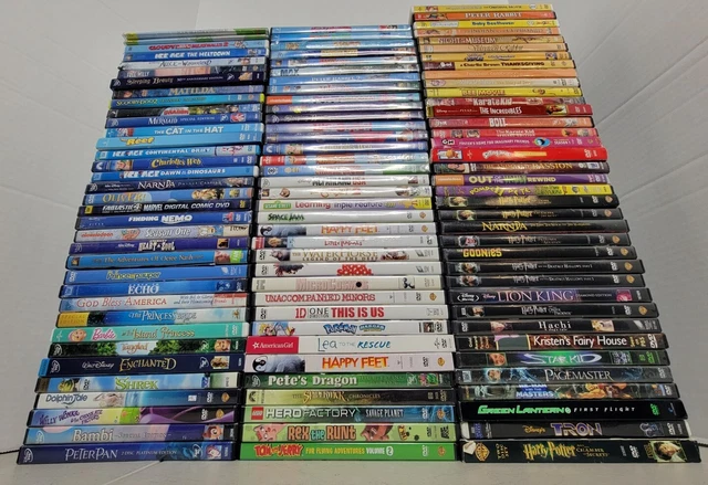 LOT OF 100+ DVDs Kids & Family Children's Baby Pixar Disney $71.69 - PicClick CA