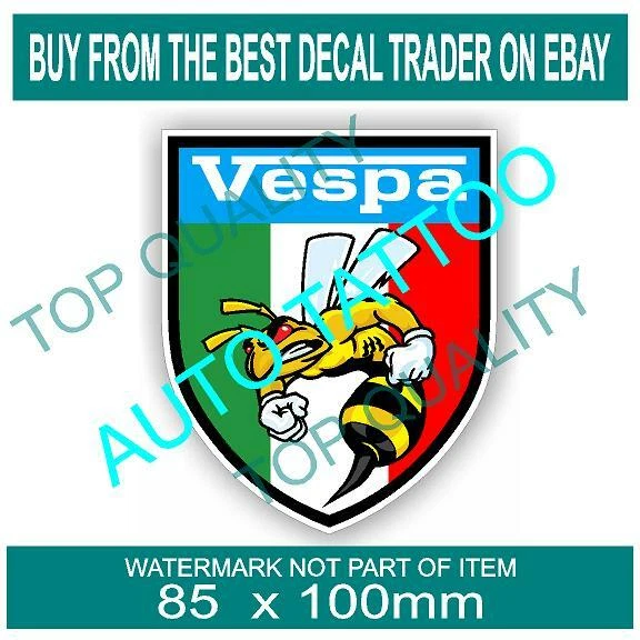 SCOOTER VESPA WASP Decal Sticker Suit Vespa Lambretta Ulma Mod Rocker ...