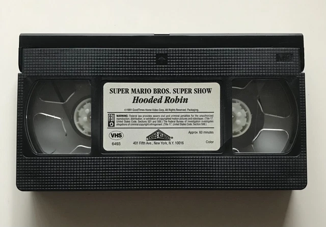 SUPER MARIO BROS Show: Hooded Robin VHS Retro Animation Nintendo DIC ...
