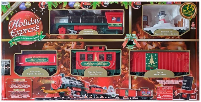 ***USEDOPEN BOX EZTEC Holiday Express Christmas Train Set Battery ...