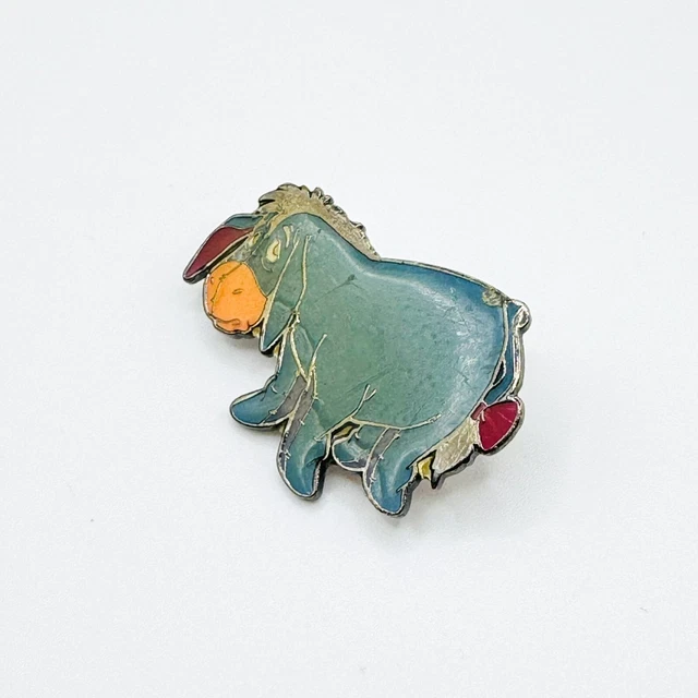 VINTAGE DISNEY EEYORE Winnie the Pooh Enamel Pin Badge Brooch Lapel ...