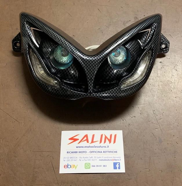 PANNEAU 2 HALOGÈNE Et LED Phare Avant MBK Yamaha Aerox - Nitro - Carbone EUR 66,97 - PicClick FR