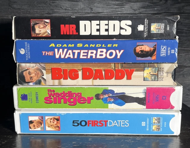 ADAM SANDLER COMEDY VHS Lot - Mr Deeds, 50 First Dates, The Waterboy ...