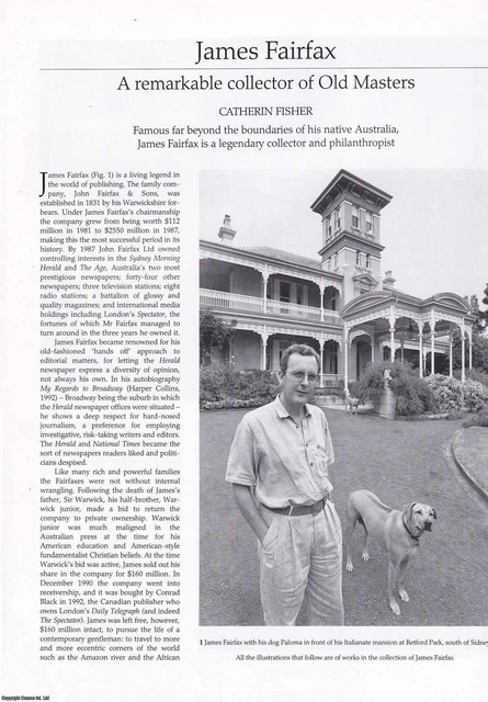 JAMES FAIRFAX, AUSTRALIAN Collector And Philanthropist: A Remarkable ...