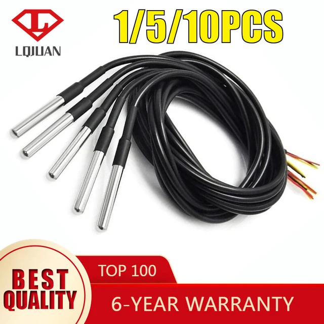 1M CABLE DS18B20 Digital Temperature Sensor Stainless Steel Probe ...