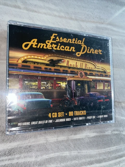 ESSENTIAL AMERICAN DINER CD 4-Disc Set 80 Tracks Oldies Rock N Roll ...