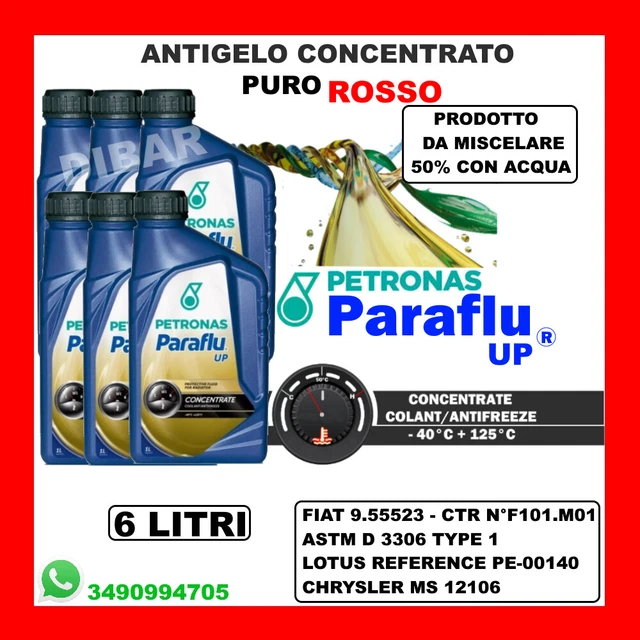 ANTIGEL CONCENTRÉ PETRONAS Paraflu Up Rouge Fiat 9.55523 Ctr N° F101 ...