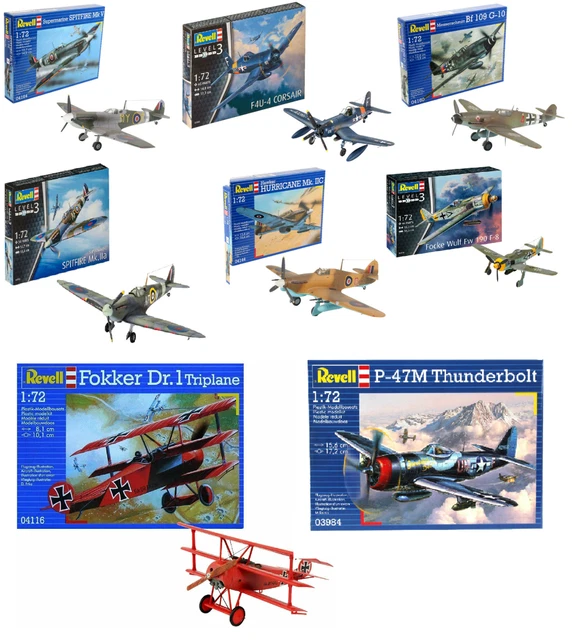 REVELL MODEL KITS WW2 Aircraft Military Planes British German USA Craft ...