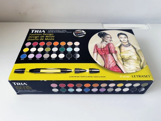 LETRASET TRIA MARKER - 24 Pen Set - Fashion Design £180.00 - PicClick UK