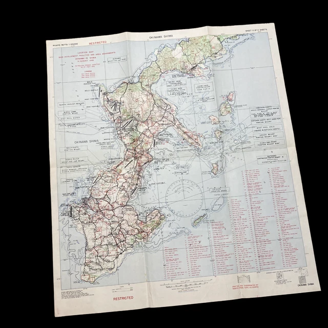 RARE WWII OPERATION Downfall 1945 Okinawa "RESTRICTED" Navy and Army ...