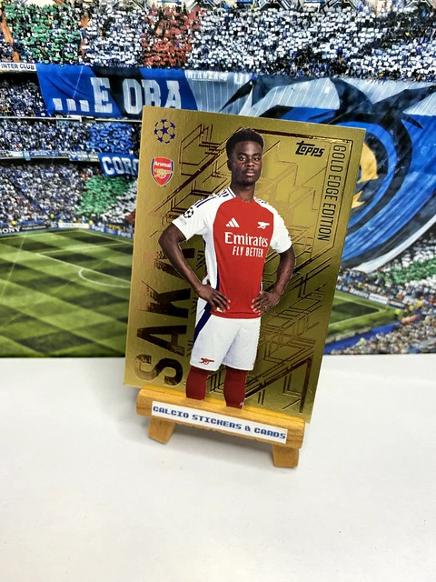 TOPPS MATCH ATTAX 2024/25 2025 Bukayo Saka Arsenal Gold Edge Edition ...