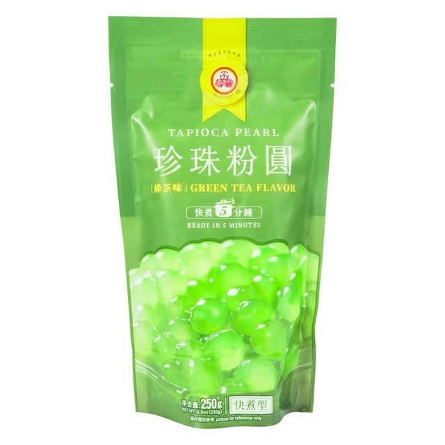 WUFUYUAN TAPIOKAPERLEN GREEN Tea Flavor 5min Tapioca Pearls Tapioka ...