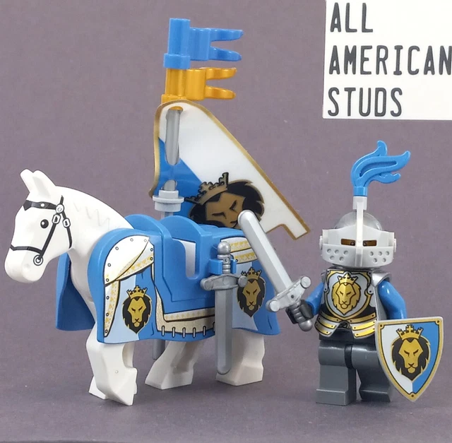 LEGO CASTLE CROWN Kings Knight Minifigure Horse Barding Lot Kingdoms ...