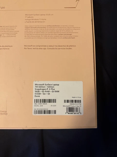 MICROSOFT SURFACE LAPTOP 7 Copilot+ 13.8" Touch Snapdragon X Plus 16GB ...