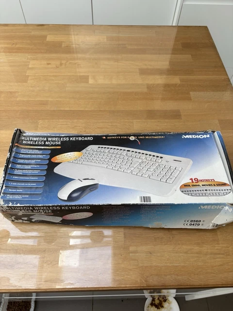 VINTAGE WIRELESS KEYBOARD And Mouse - Medion - Boxed £37.08 - PicClick UK
