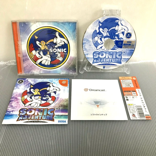 SONIC ADVENTURE SONIC the Hedgehog SEGA Dreamcast DC With Manual Obi ...
