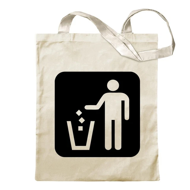 POUBELLE ÉLIMINATION PICTOGRAMMES Sac En Tissu Sac En Coton Long EUR 15 ...