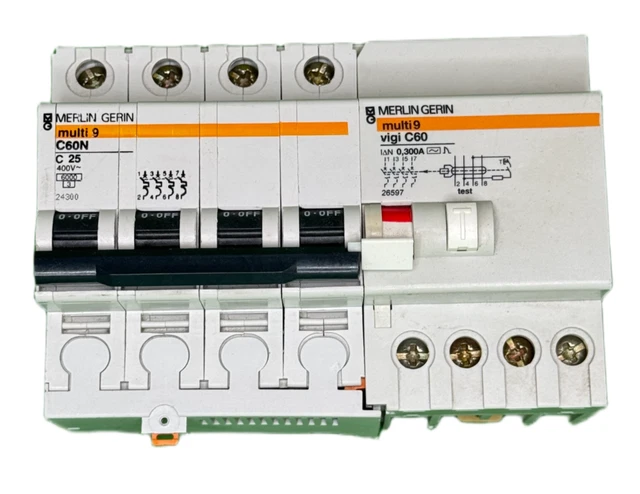 MERLIN GERIN C60H+C Vigi 4P 25A 30mA Magnetotermico Differenziale C25 ...