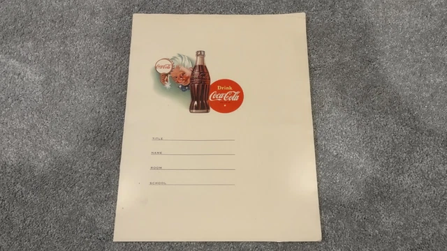 1940'S, COCA-COLA, &UN-USED&, "Sprite Boy", Paper School Folder (Scarce ...